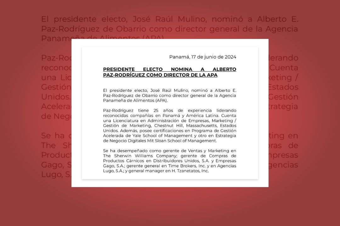 Presidente Electo Nomina A Alberto Paz-Rodríguez Como Director De La ...